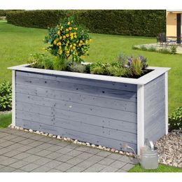 Weka Hochbeet BxTxH: 205x80x81 cm grau Massivholz B/H/T: 205cm x 81cm x 80cm