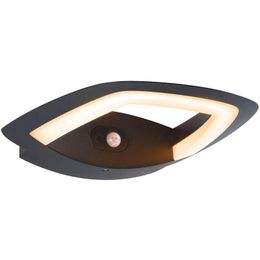 Paulmann LED Au&szlig;en-Wandleuchte &raquo;Outdoor 230V Akena PIR Insect Freindly anthrazit&laquo; Insektenfreundlich grau 1, H: 7cm