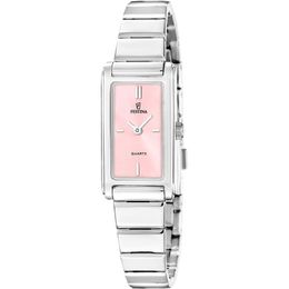 Festina Damen Quarzuhr &raquo;Mademoiselle&laquo; Armbanduhr, Damenuhr, Edelstahlarmband, analog pink Einheitsgr&ouml;&szlig;e