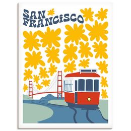 Artland Wandbild &raquo;San Francisco&laquo; San Francisco 1 Stk. tlg. als Alubild, Leinwandbild, Poster, Wandaufkleber in verschied. Gr&ouml;&szlig;en Leinwand B/H/T: 60cm x 80cm, 
