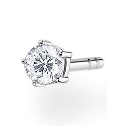 Thomas Sabo Damen Thomas Sabo Single-Ohrstecker &raquo;wei&szlig;er Stein klein&laquo; mit Zirkonia (synth.) bunt 2,8mm, Silber 925 (recycelt)