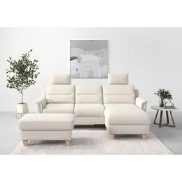 Sit & More sit&more Ecksofa &raquo;Far&ouml; L-Form&laquo; inklusive Federkern, wahlweise mit Schlaffunktion und Bettkasten beige B/H/T: 234cm x 90cm x 168cm, Luxus-Microfaser 