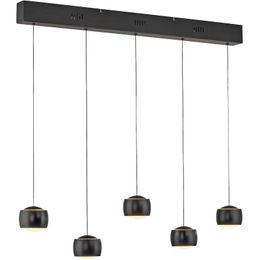 JUST LIGHT Pendelleuchte &raquo;BALLINI&laquo; LED-Board 1 Stk. Warmwei&szlig; LED, Comfort Lift, dimmbar, Switchmo schwarz 5, &Oslash; 10cm H: 67cm, 1 Stk.
