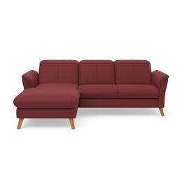 Sit & More sit&more Ecksofa &raquo;Romero L-Form&laquo; wahlweise mit oder ohne Relax-Funktion, Schlaffunktion, Bettkasten rot 100% Polyester B/H/T: 245cm x 91cm x 178cm, 