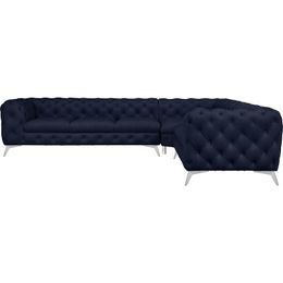 Home Affaire Chesterfield-Sofa &raquo;Ecksofa GLYNIS L-Form mit Wellenunterfederung, Ma&szlig;e B/T/H 323/264/75cm&laquo; aufw&auml;ndige Knopfheftung, moderne Chesterfield 