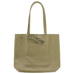Zwillingsherz Damen Tragetasche &raquo;Ledershopper "Small"&laquo; mit Schulterhenkel und Bindeband B/H/T: 21cm x 13cm