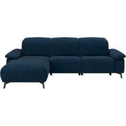 Musterring Ecksofa &raquo;MR 370, intelligenter Komfort im modernen Design&laquo; Optionale Relaxfunktion, flexible Kopfteile & klappbare Armlehnen blau 16% Baumwolle, 79% 