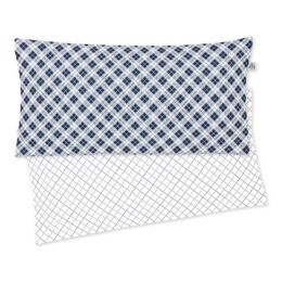Irisette Kissenbezug &raquo;Bea&laquo; zeitlose Instagram-Blogger-Kollektion blau Mako-Satin, Obermaterial: 100% Baumwolle B/L: 80cm x 40cm, 1 Stk., Mako-Satin