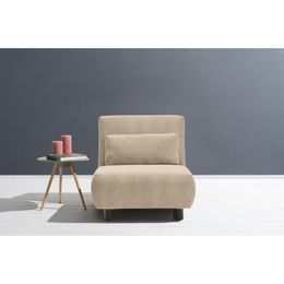 ell+ell ell + ell Schlafsofa &raquo;Minou&laquo; beige B/H/T: 85cm, Mit Relaxfunktion, Gel-Sandwichpolster