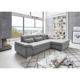Die PlanBar Ecksofa &raquo;MP-IN16037 L-Form, Breite 289 cm, mit Federkern-Polsterung&laquo; mit Sitztiefenverstellung & Zierkissen 100% Polyester B/H/T: 289cm x 