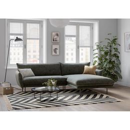 OTTO home Ecksofa &raquo;Stine L-Form&laquo; Besonderes Design durch Kissenoptik und Keder gr&uuml;n Struktur (100% Polyester);Struktur weich (85% Polyester/15% Nylon)