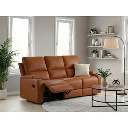 OTTO home 3-Sitzer &raquo;NAPORI Lederoptik, Multimediasofa, Kinosessel XXL&laquo; Kinosofa mit 2 x Relaxfunktion und Getr&auml;nkehalter braun Polyester 40% / 