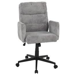Duo Collection Drehstuhl &raquo;Drehstuhl Charly&laquo; () 1 Stk.Federkern, Wippmechanik, Sitzh&ouml;henverstellung, Sicherheitsdoppelrollen grau 100% Polyester B/H/T: 63cm x 97cm x 