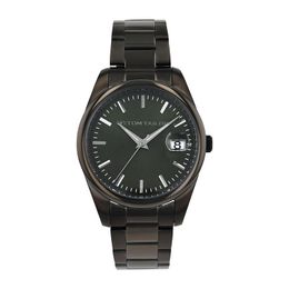 Tom Tailor Herren Tom Tailor Quarzuhr Armbanduhr, Herrenuhr, Edelstahlarmband, analog, Jahr, Monat schwarz Einheitsgr&ouml;&szlig;e