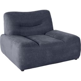 DOMO collection Sessel &raquo;Cesena modern, elegante flache Armlehnen, komfortabel&laquo; blau Chenille-Optik, B/H/T: 122cm x 81cm x 109cm