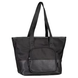 Tom Tailor Damen Tom Tailor Shopper &raquo;Viene&laquo; fein genarbtes Lederimitat trifft auf leichtes Nylon mit feinem Logo B/H/T: 40cm x 28cm x 13cm