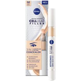 Nivea Damen Concealer &raquo;CELLULAR 3IN1 AUGENPFLEGE CONCEALER&laquo; mit abdeckender Wirkung, fl&uuml;ssige Textur, 24h Feuchtigkeit beige 4ml
