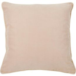 done. Dekokissen &raquo;Joy&laquo; unifarben, Rei&szlig;verschluss, Kissenh&uuml;le ohne F&uuml;llung, 1 St&uuml;ck beige Polyester B/L: 45cm x 45cm, 1 Stk.