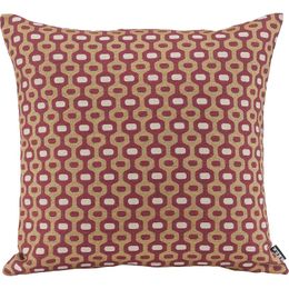 HOCK Dekokissen &raquo;Sami&laquo; mit trendigem Muster, Kissenh&uuml;lle mit F&uuml;llung, 1 St&uuml;ck rot Baumwolle, Polyester B/L: 50cm x 50cm, 1 Stk.