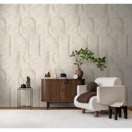 Livingwalls living walls Vliestapete &raquo;Fototapete Geometrische Formen erweiterbar&laquo; beige Vlies B/L: 159m