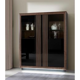 FORTE Highboard &raquo;Savona&laquo; H&ouml;he 161 cm, inkl. Sockelbeleuchtung braun B/H/T: 133cm x 161,8cm x 42,3cm, 2 Stk.