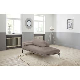 Egoitaliano Ottomane &raquo;Masu, Design trifft super Sitzkomfort, mit toller Detailverarbeitung&laquo; R&uuml;ckenkissen und Armteilrolle f&uuml;r mehr Komfort, mit Metallf&uuml;&szlig;en beige 