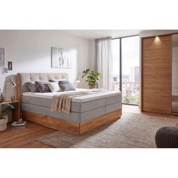 OTTO home Boxspringbett &raquo;Alleea, Doppelbett, Polsterbett, Federkernbett, Komforbett, 160/180 cm&laquo; inkl. Topper, zwei Bettk&auml;sten, Taschen-