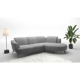 Sit & More sit&more Ecksofa &raquo;Zoe&laquo; ink.Sitztiefenverstellung, wahlweise mit Kopfteilverstellung grau 100% Polyester B/H/T: 309cm x 87cm x 199cm, Luxus-Microfaser 
