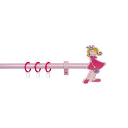 GOOD LIFE Gardinenstange &raquo;Prinzessin&laquo; &Oslash; 16 mm 1 l&auml;ufig-l&auml;ufig ausziehbar pink-ros&eacute; pink Metall L: 130cm - 240cm &Oslash; 16mm, 1 l&auml;ufig