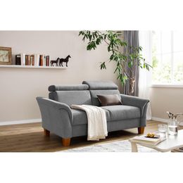 OTTO home 2,5-Sitzer &raquo;Conville&laquo; inkl. Kopfteilverstellung grau 100% Polyester B/H/T: 181cm x 84cm x 93cm, Webstoff, inkl.Kopfteilverstellung, ohne 