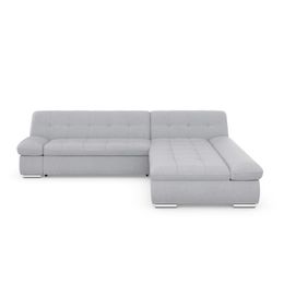 DOMO collection Ecksofa &raquo;MONA 297x173 cm, modern und komfortabel&laquo; whlw. mit Bettfunktion, L-Form silber Struktur fein 100% Polyester;Chenilleoptik 100