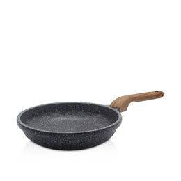 Kr&uuml;ger Bratpfanne &raquo;Aluguss Pfanne flach Texas&laquo; Aluminiumguss 1 Stk. tlg. f&uuml;r Induktions-Kochfelder geeignet grau &Oslash; 20cm + H&ouml;he 5cm