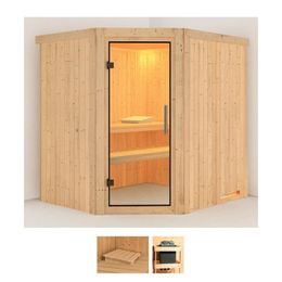 Karibu Sauna &raquo;Laila&laquo; Set, ohne Ofen beige ohne Ofen, (ohne Ofen)