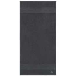 Lacoste Handtuch &raquo;LLECROCO&laquo; mit Label-Applikationen grau Frottier, Obermaterial: 100% Baumwolle B/L: 50cmx100cm, 1 Stk., Frottier