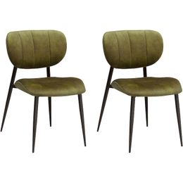 OMG Design Esszimmerstuhl &raquo;Jona&laquo; (Set) 2 Stk.K&uuml;chenstuhl Polsterstuhl, In drei stilvollen Farben erh&auml;ltlich gr&uuml;n Stoff B/H/T: 53cm x 84cm x 62cm, 2 