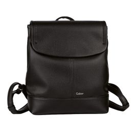 Gabor Damen Rucksack &raquo;Lenea&laquo; aus leicht genarbtem Lederimitat mit dekorativen Ziern&auml;hten schwarz B/H/T: 28cm x 33cm x 9cm