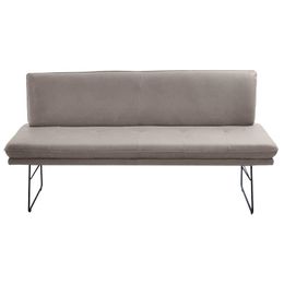 K+w Komfort & Wohnen K+W Komfort & Wohnen Polsterbank 1 Stk. tlg. Polsterbank in Spitzkissenoptik, Sitzsteppung, in 2 Gr&ouml;&szlig;en w&auml;hlbar grau B/H/T: 172cm x 87cm x 65cm, Leder
