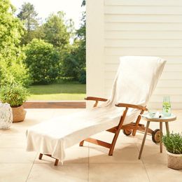 Dyckhoff Handtuch &raquo;Stuhlauflage / Liegeauflage&laquo; Schonbezug mit Einschubtasche beige Frottier, Frottier B/L: 70cmx200cm, 1 Stk., Frottier