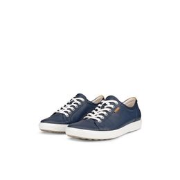 Ecco Damen Sneaker &raquo;SOFT 7 W&laquo; mit Label, Freizeitschuh, Halbschuh, Schn&uuml;rschuh, schmale Form blau 38