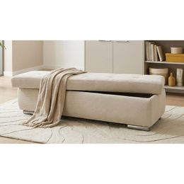 OTTO home Hocker &raquo;Tornby 161 cm breit&laquo; Gro&szlig;er Hocker mit Staufach 100% Polyester B/H/T: 161cm x 41cm x 60cm, Chenille-Optik