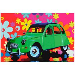 Artland Alu-Dibond-Druck &raquo;Citro&Atilde;&laquo;n 2CV gr&uuml;n&laquo; Auto 1 Stk. tlg. f&uuml;r Innen- und Au&szlig;enbereich geeignet, Outdoorbild gr&uuml;n B/H/T: 60cm x 40cm, Alu-Dibond-Druck Auto