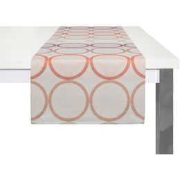 WIRTH Tischl&auml;ufer &raquo;ZIRBELLO&laquo; orange Baumwolle, Polyester B/L: 40cm x 150cm, eckig