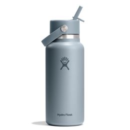 Hydro Flask Trinkflasche &raquo;32 OZ Wide Flex Straw Cap, 946 ml&laquo; geeignet f&uuml;r alle Wide Mouth Kappen und Deckel grau Edelstahl, Kunststoff 946ml