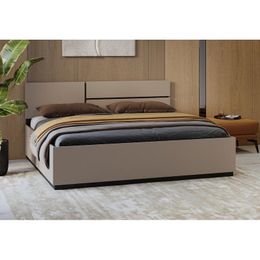 OTTO home Bett &raquo;Cross, moderner Bettrahmen&laquo; Doppelbett in zwei Gr&ouml;ssen, stabiles Bettgestell braun Liegefl&auml;che L&auml;nge B: 200cm x 180cm, H&ouml;he Bett: 91cm