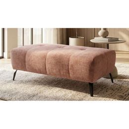 OTTO home Hocker &raquo;Viborg 121 x 63 cm, mit Steppungen, elegant, modern&laquo; pflegeleichter Bezug, extra hohe F&uuml;&szlig;e - passend f&uuml;r Saugroboter! rosa 100% 