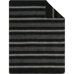 Ibena Wohndecke &raquo;Wohndecke Cartagena&laquo; in minimalistischem Streifendesign schwarz-wei&szlig; Baumwolle, Polyacryl, Polyester B/L: 150cm x 200cm