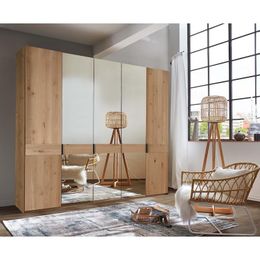 Wiemann Kleiderschrank &raquo;Cardiff&laquo; inkl. T&uuml;rd&auml;mpfung braun Floatglas, Hartfaserplatte, Holzwerkstoff, Massivholz Bianco-Eiche-Nachbildung, B/H/T: 
