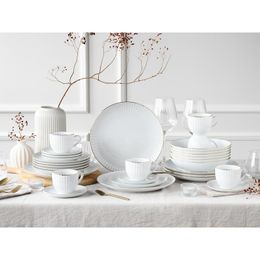 OTTO home Kombiservice &raquo;Geschirr-Set, Service Ezzo&laquo; Goldband, Made in Europe, 30 Teile, f&uuml;r 6 Personen gold Porzellan 30 Stk.