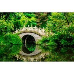 papermoon Fototapete &raquo;Japanese Garden&laquo; glatt bunt Vlies B/L: 1,5m x 1,11m, Bahnen: 7 Stk.