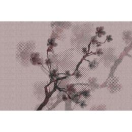 Livingwalls living walls Fototapete &raquo;Walls by Patel Twigs 3&laquo; glatt Vlies, Wand, Schr&auml;ge rosa Vlies B/L: 4m x 2,7m